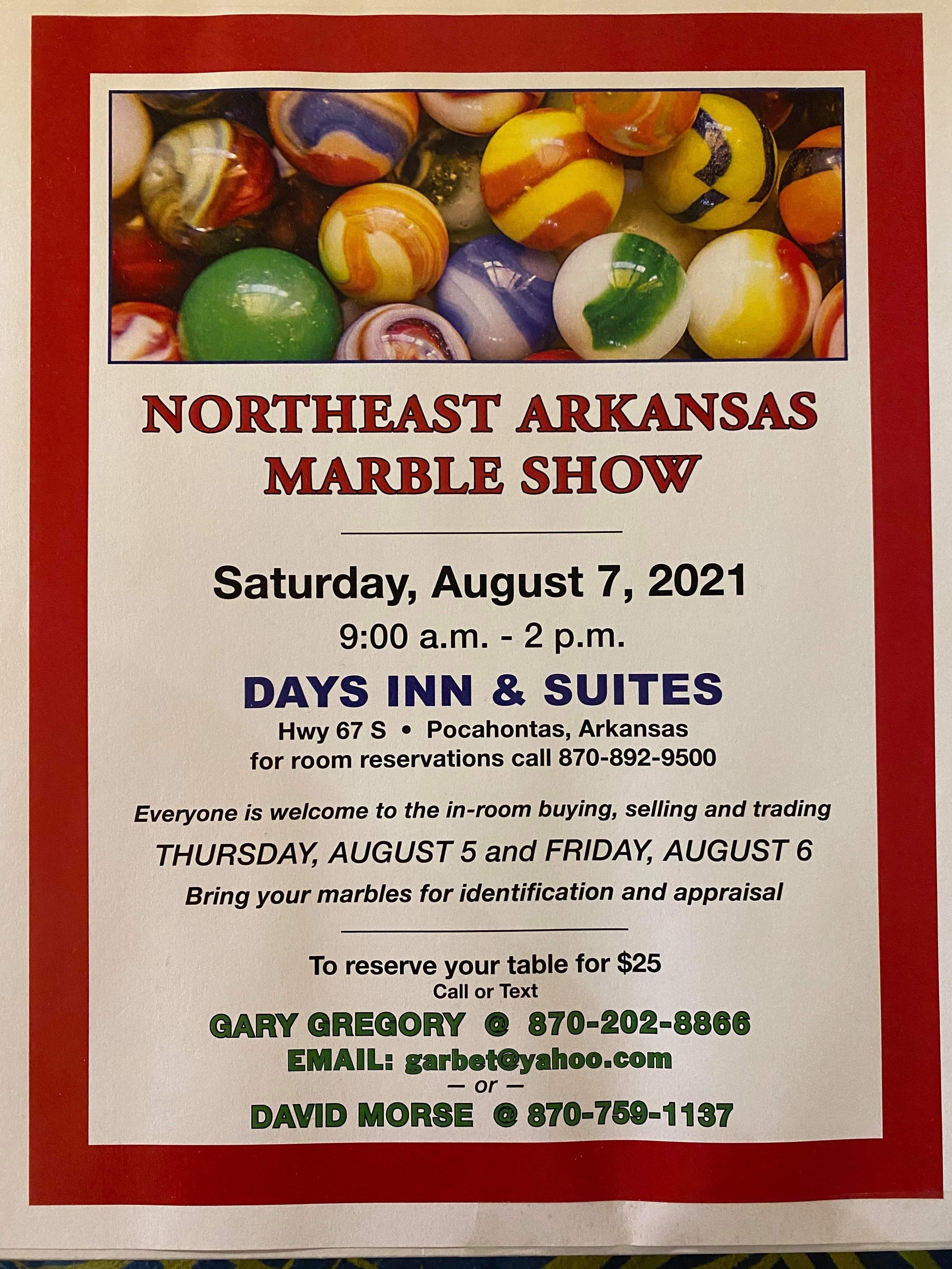 Northeast Arkansas Marble Show – MarbleShows.com